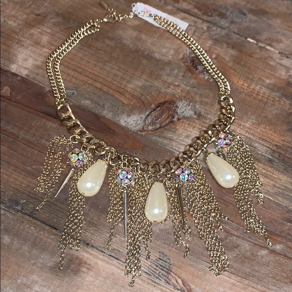 Jewelry | Guess Gold Tone Chain Embellished Necklace | Poshmark